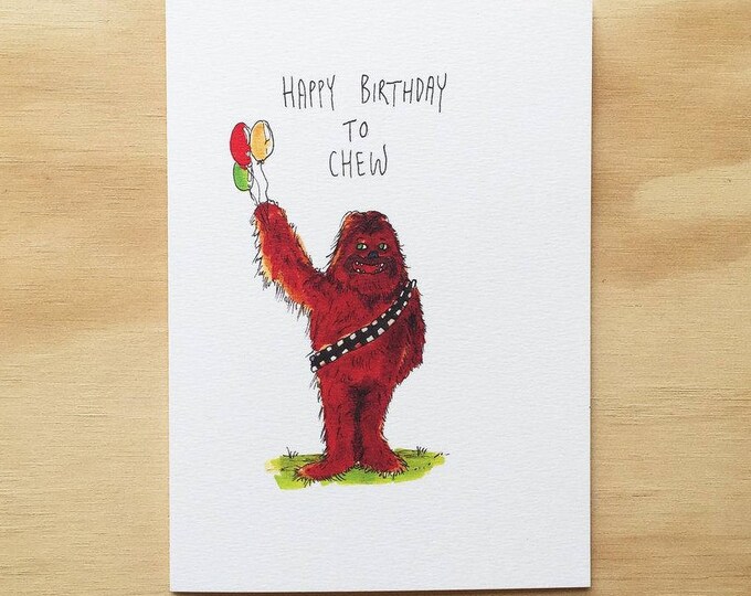 Happy Birthday to Chew Handmade Greeting Card Handmade Birthday Card ...