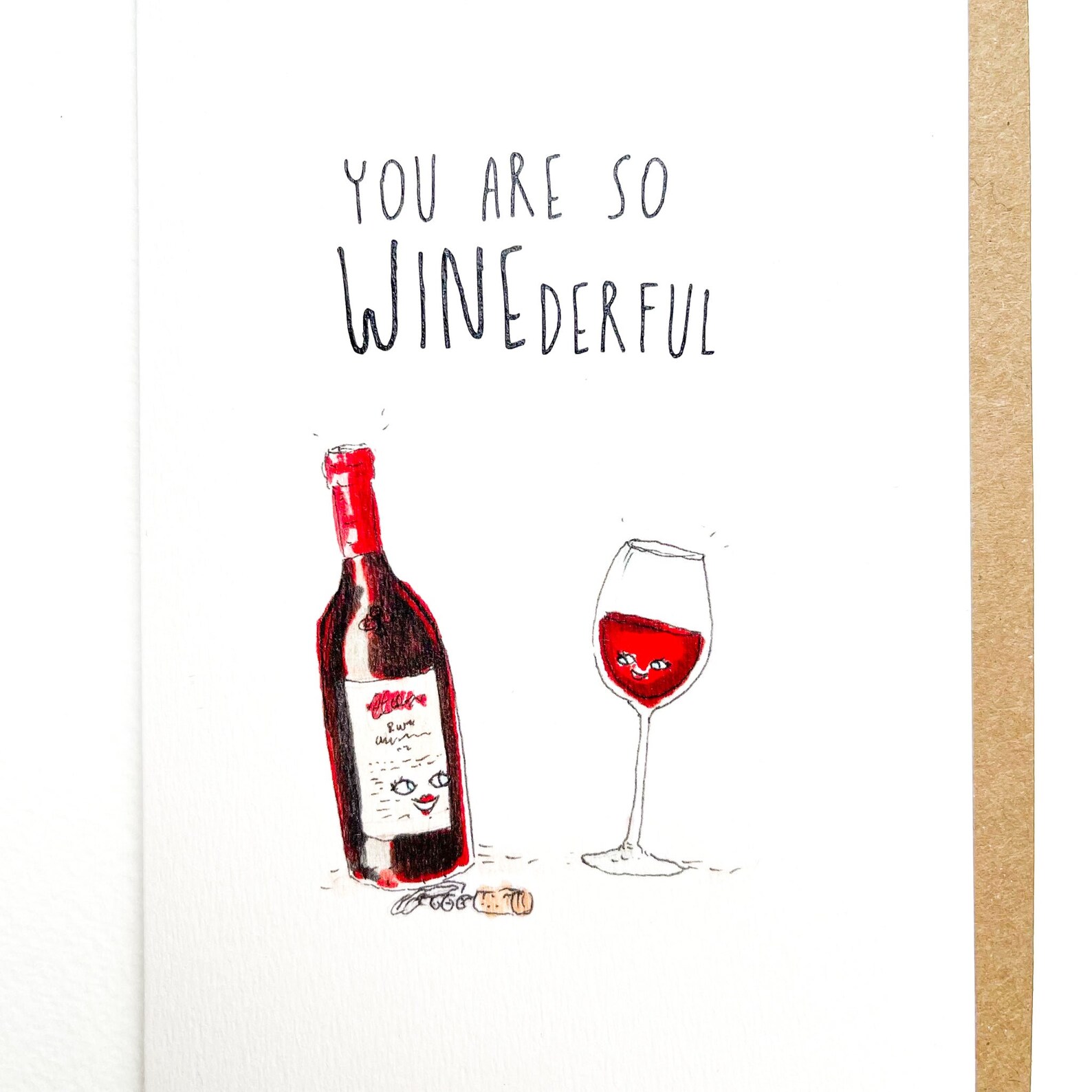 You Are so Winederful Handmade Greeting Card for Valentine's Day and ...