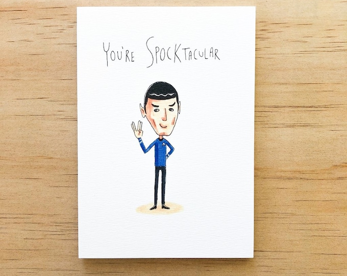 You're Spocktacular | Handmade Greeting Card | Handmade Love Card ...