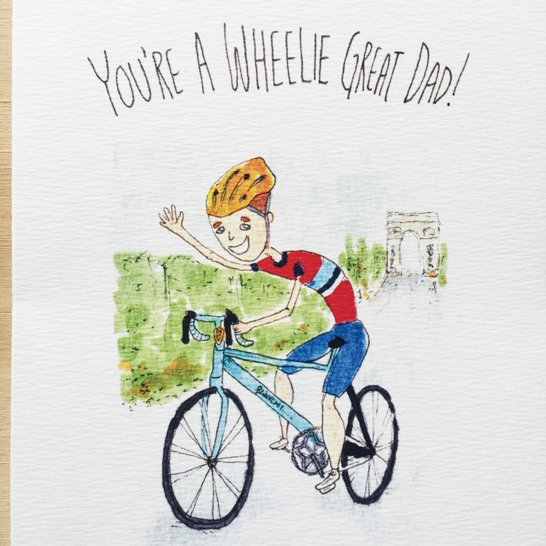 Fathers Day Card You're A Wheelie Great Dad Handmade - Etsy Norway