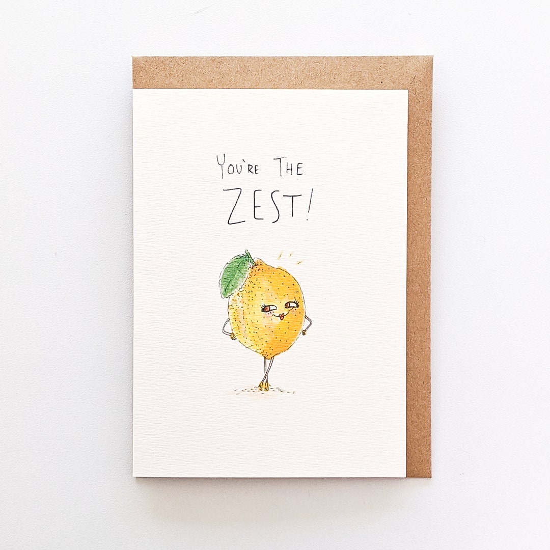 You're the Zest | Handmade Greeting Card | Love Card | Valentines Day ...