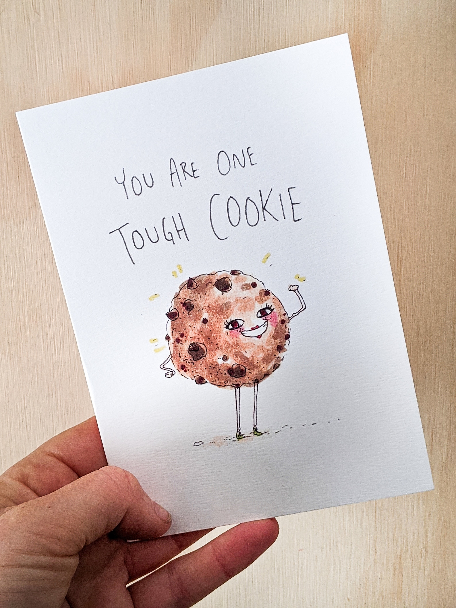 You Are One Tough Cookie Handmade Greeting Card Get Well Soon Card ...