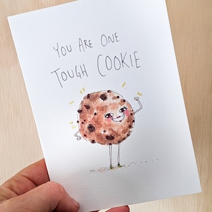 You Are One Tough Cookie | Handmade Greeting Card | Get Well Soon Card ...