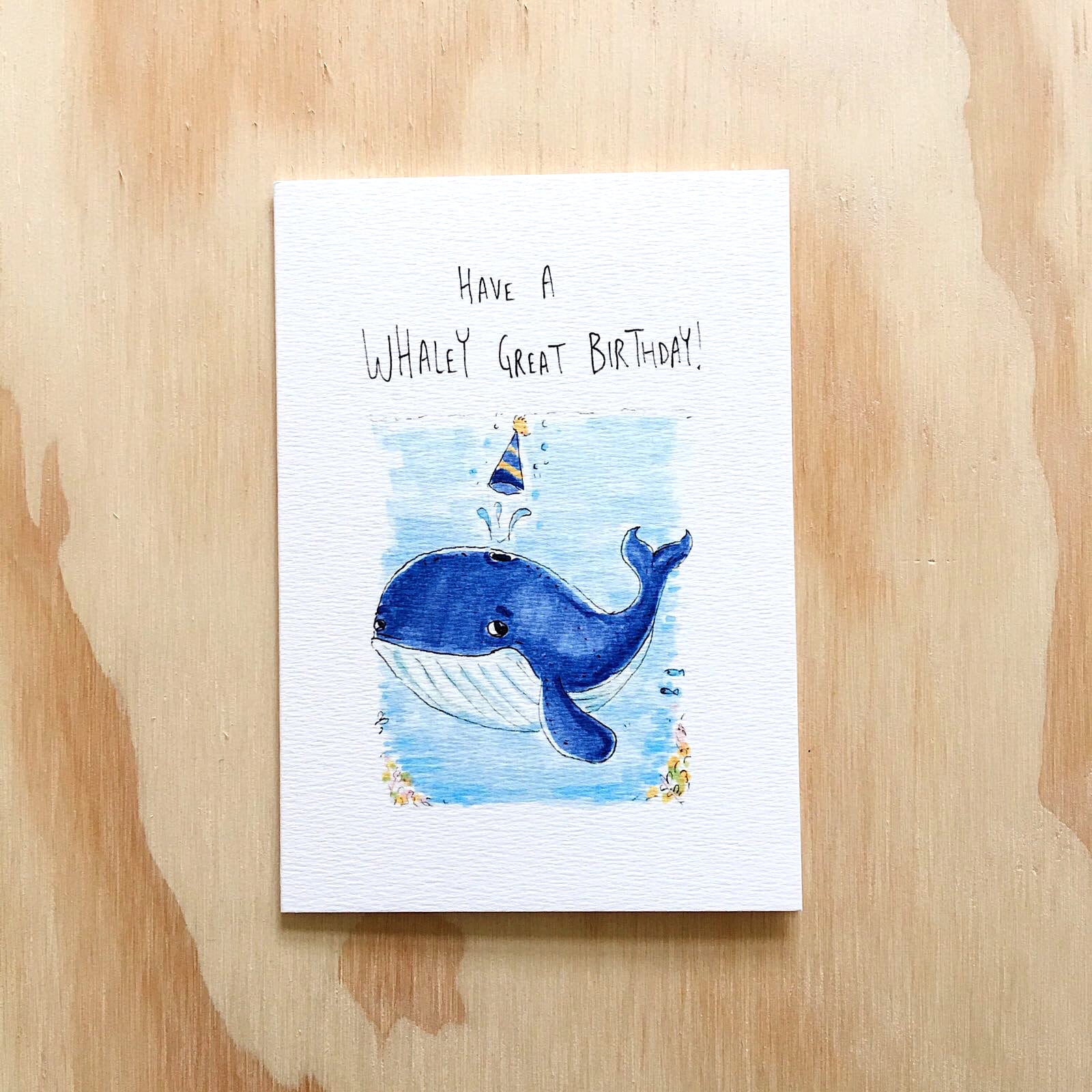 Have a Whaley Great Birthday Handmade Greeting Card Funny | Etsy