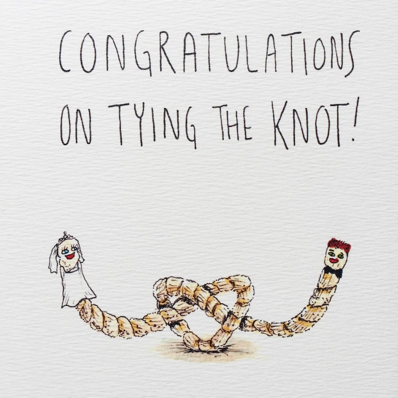 Congratulations on Tying the Knot Handmade Greeting Card - Etsy