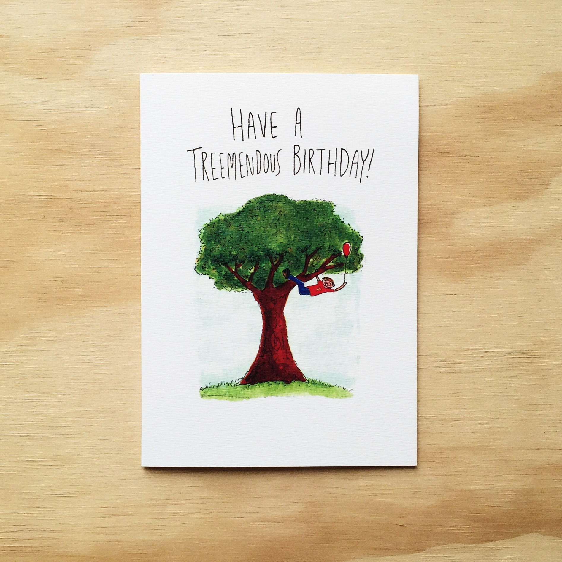 Have a Treemendous Birthday Handmade greeting card Funny | Etsy