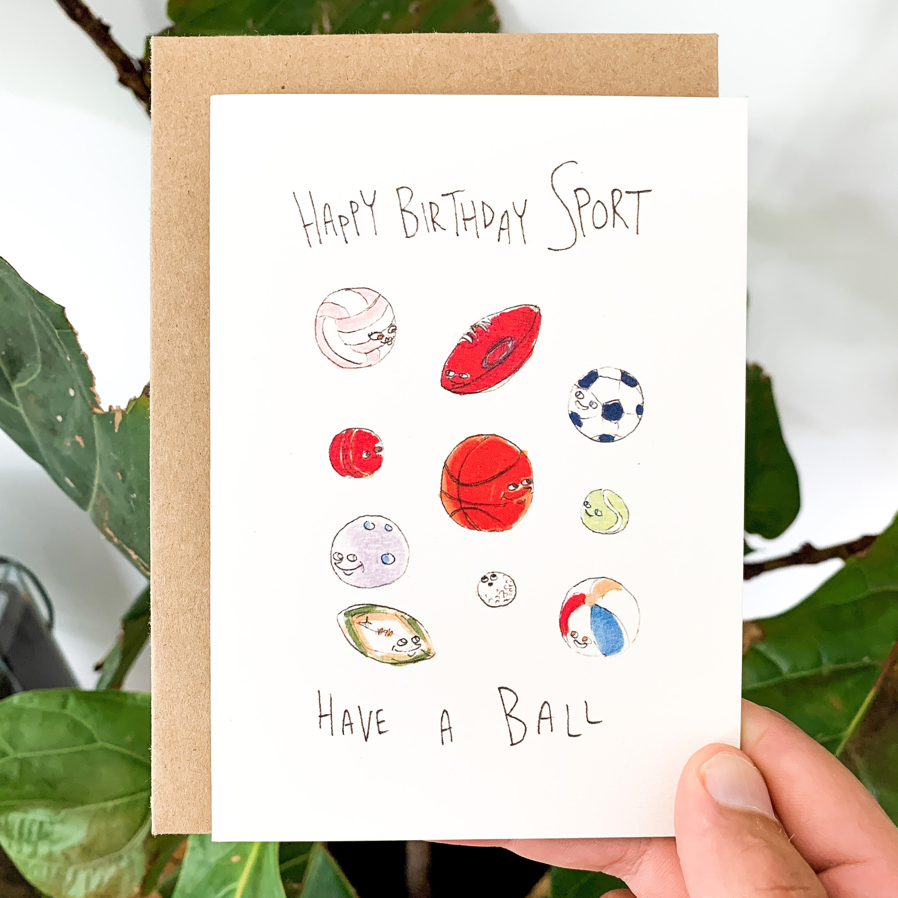 Happy Birthday Sport, Have a Ball | Handmade Greeting Card | Birthday ...