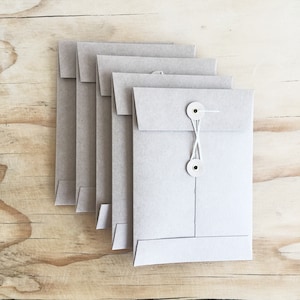 A6 C6 Brown Kraft String Tie Envelope Pack | String Tie Envelope ...