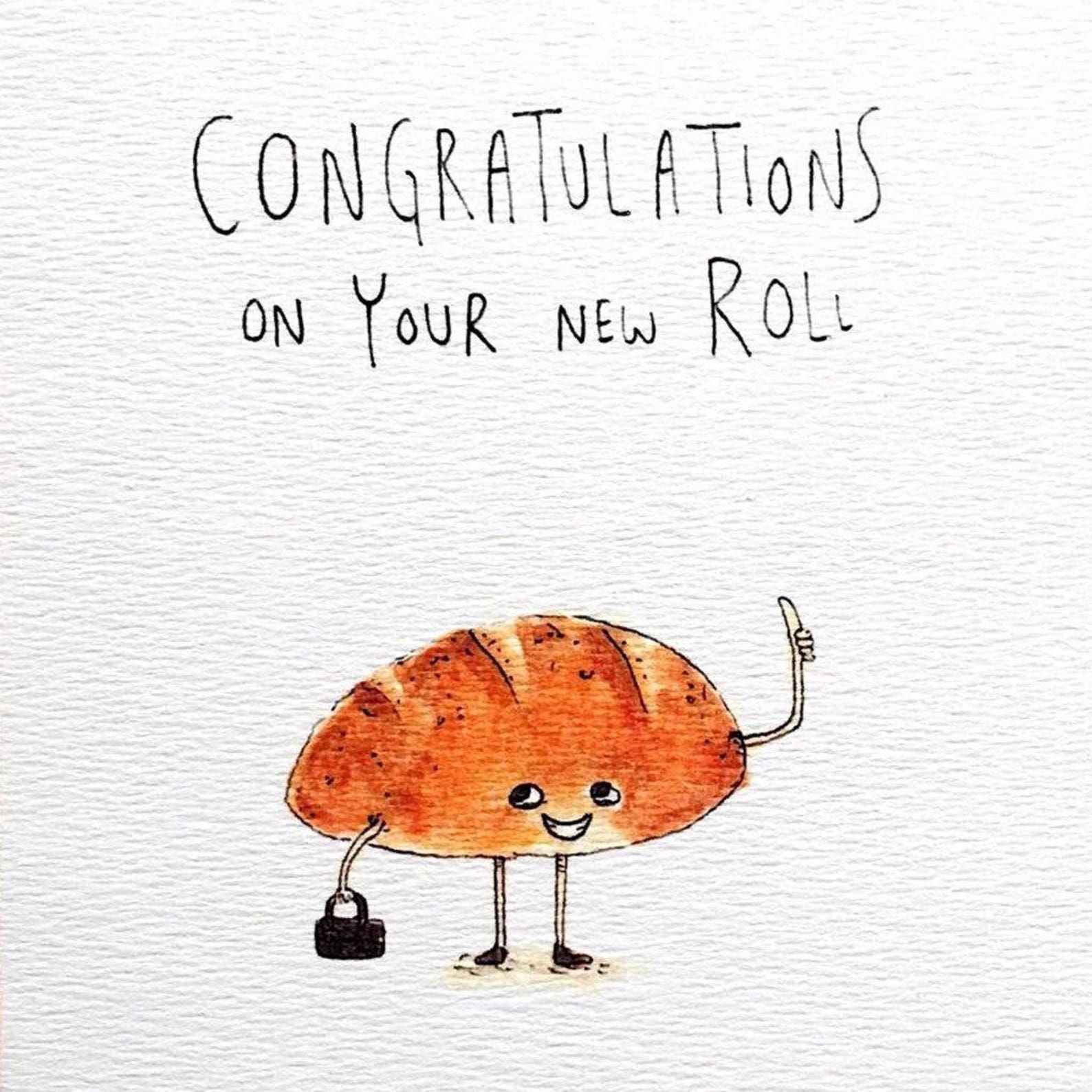 Congratulations on Your New Roll | Handmade Greeting Card | Handmade ...