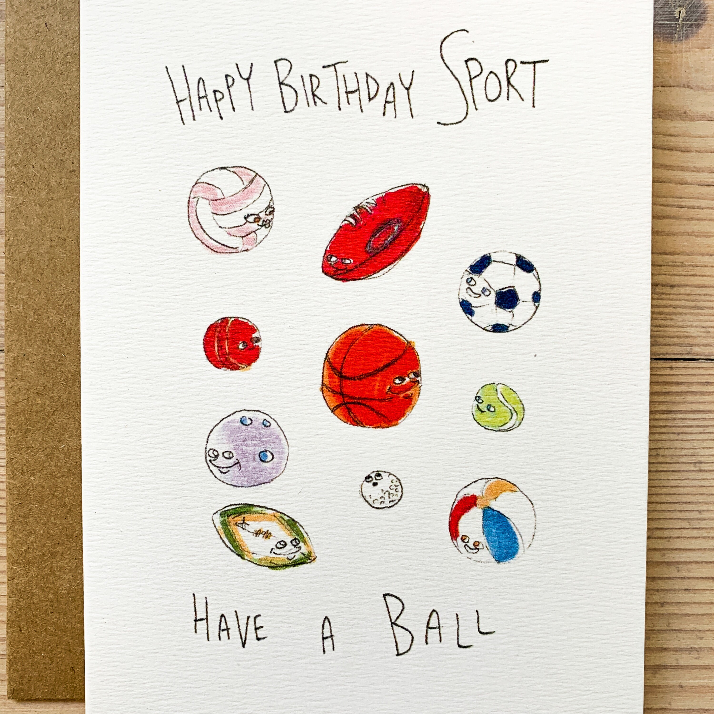 Happy Birthday Sport, Have a Ball | Handmade Greeting Card | Birthday ...