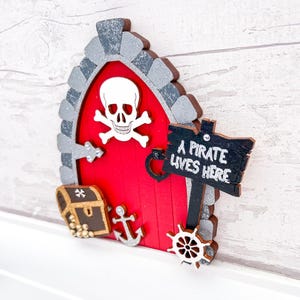 Pirate Fairy Door, Pirate Wall Decor, Boys Fairy Door, Pirate Decor ...