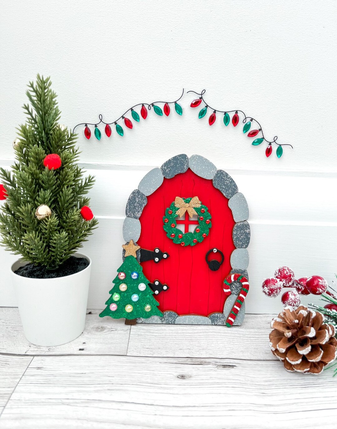 Christmas Elf Door, 'an Elf Lives Here', Fairy Door, Elf Arrival, Elf ...