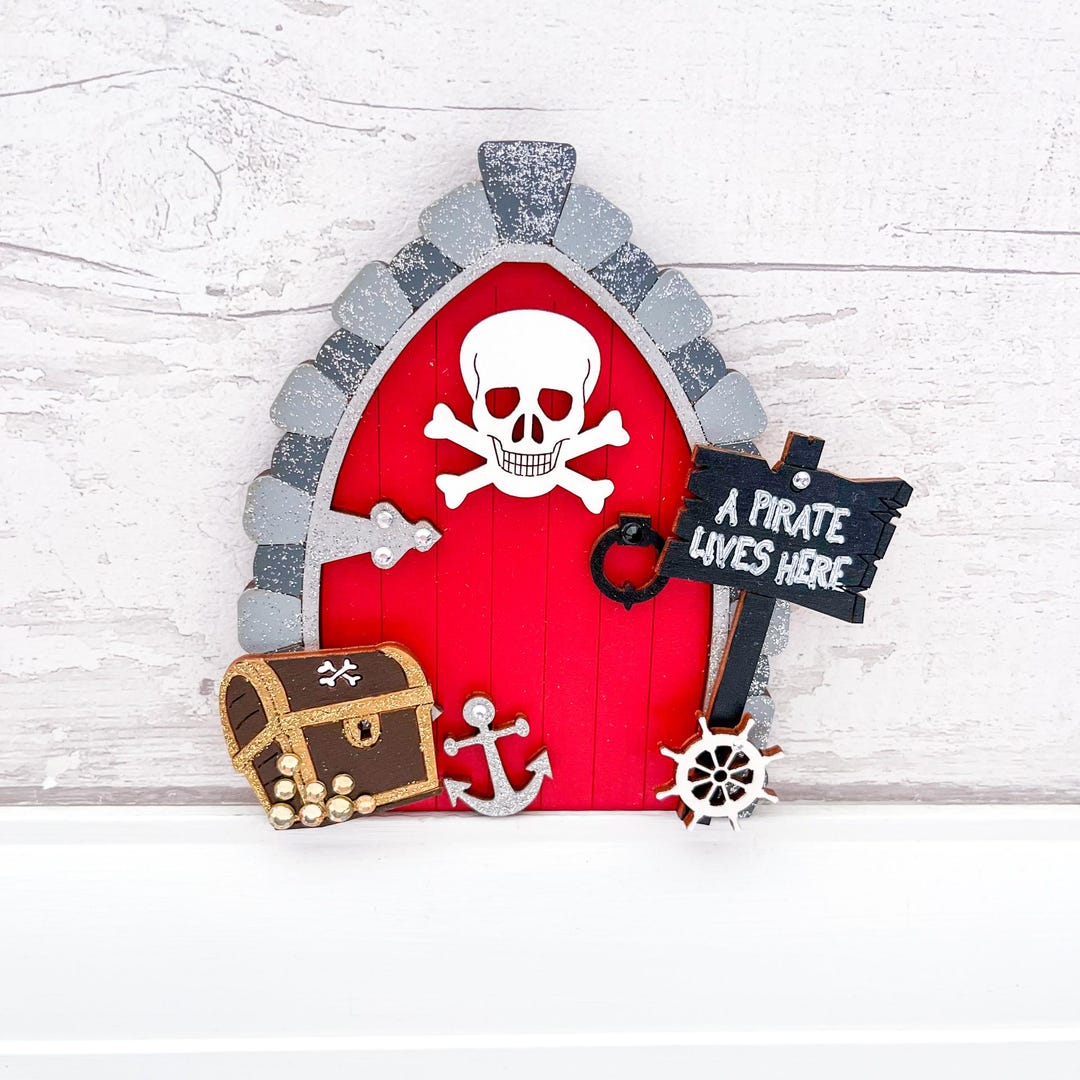 Pirate Fairy Door, Pirate Wall Decor, Boys Fairy Door, Pirate Decor ...