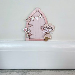 Magical Light Pastel Pink Fairy Door Handpainted With - Etsy