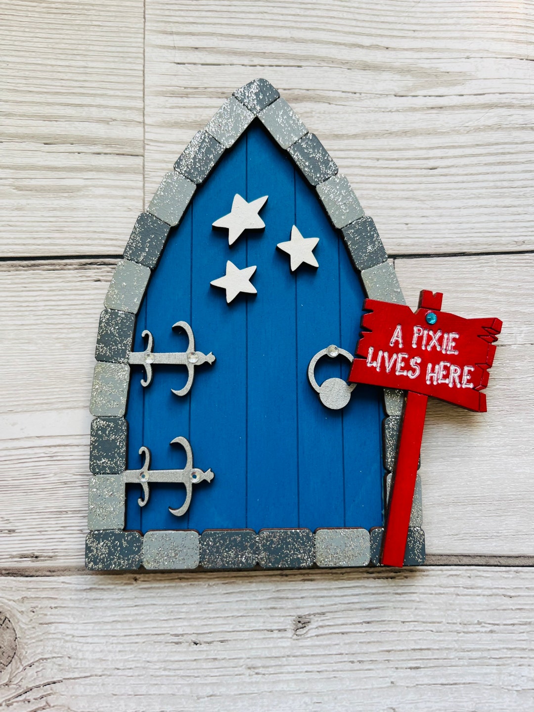 Boys Blue Fairy Door Pixie Door - Etsy