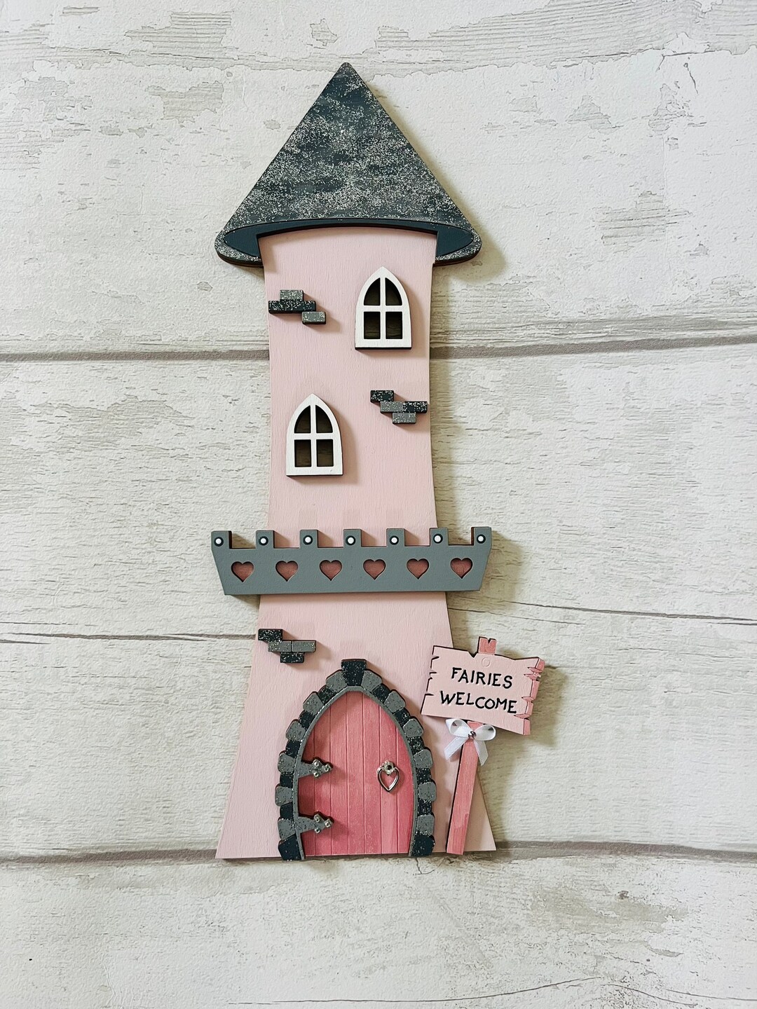 Fairy Princess Tower Fairy Door Bedroom Decor Wall Art - Etsy UK