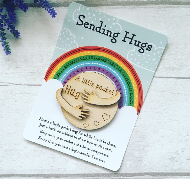 Little Pocket Hug I Am Sending You A Hug Social Distancing | Etsy UK