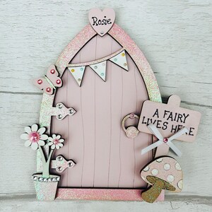 Magical Light Pastel Pink Fairy Door Handpainted With - Etsy