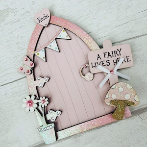 Magical Light Pastel Pink Fairy Door Handpainted With - Etsy