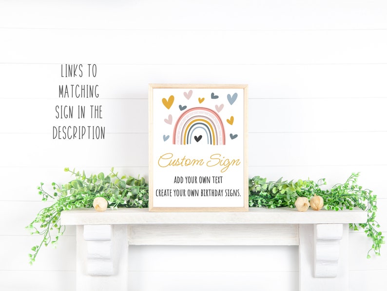 Editable Rainbow Happy Birthday Banner Printable Birthday - Etsy