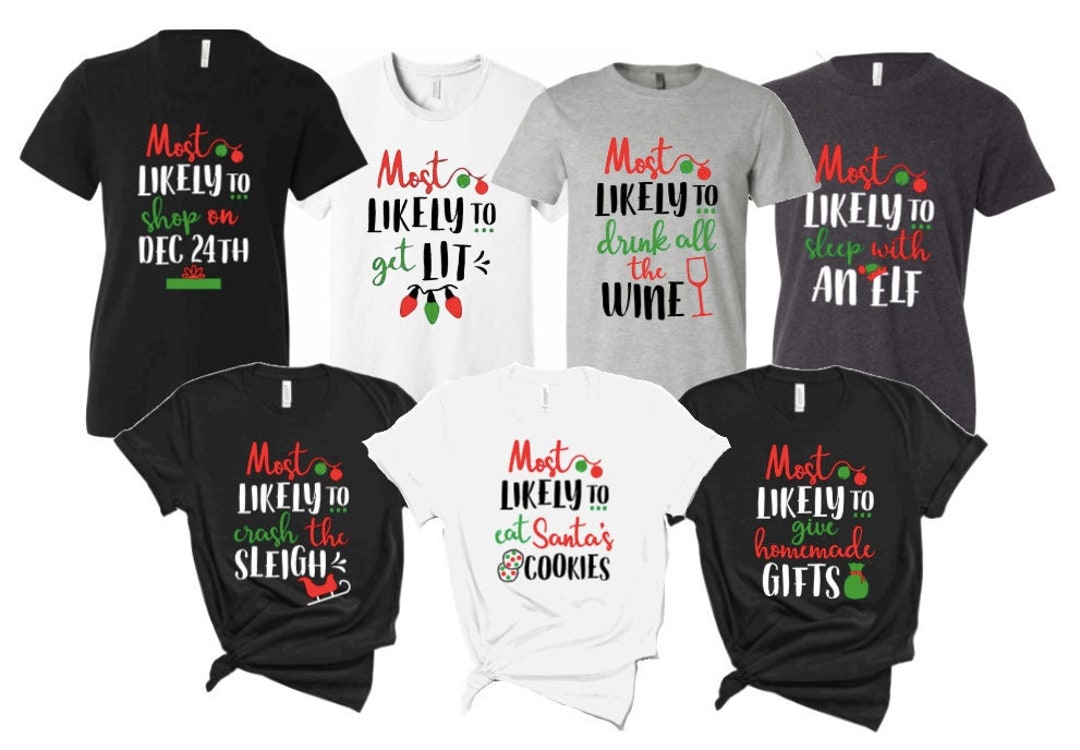 Personalized Christmas Family Shirts: Funny Matching Holiday Tees - Etsy