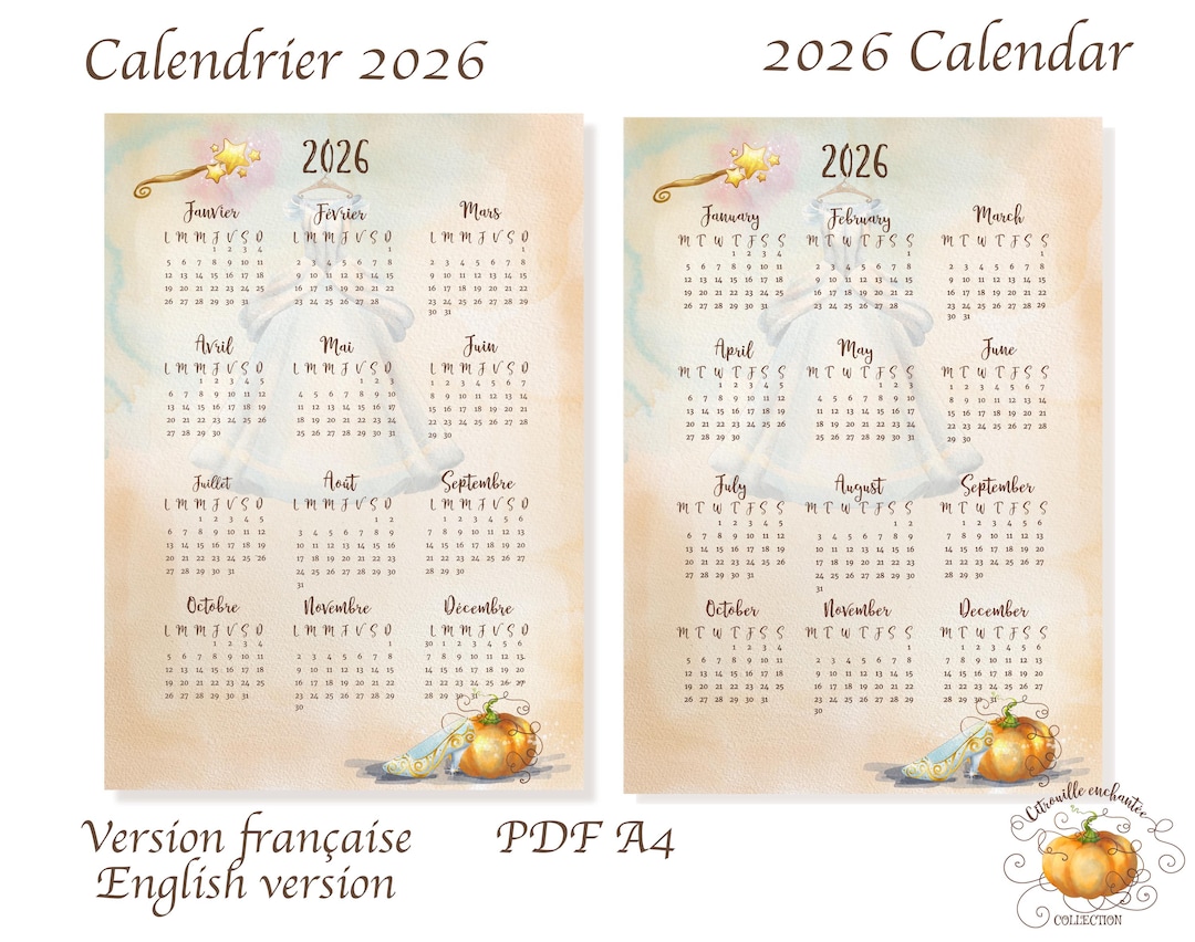 2026 Jane Eyre Calendar - Instant Download - English and French ...