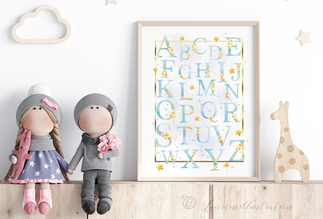 Downloadable and Printable Star Alphabet A3 A4 Size Us Letter Ideal for ...