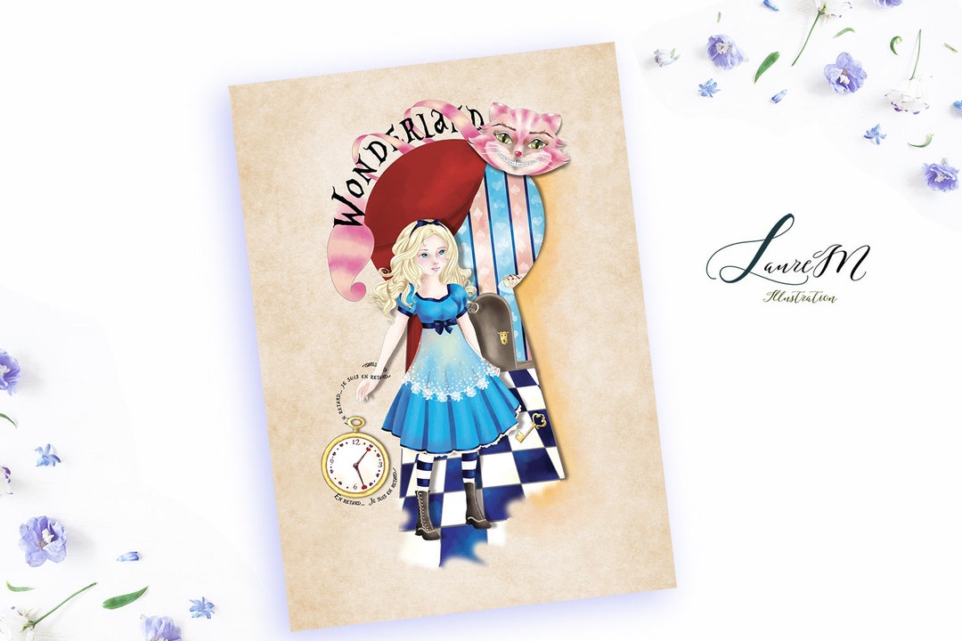 Digital Illustration to Print Alice at the Gates of Wonderland Fairy ...