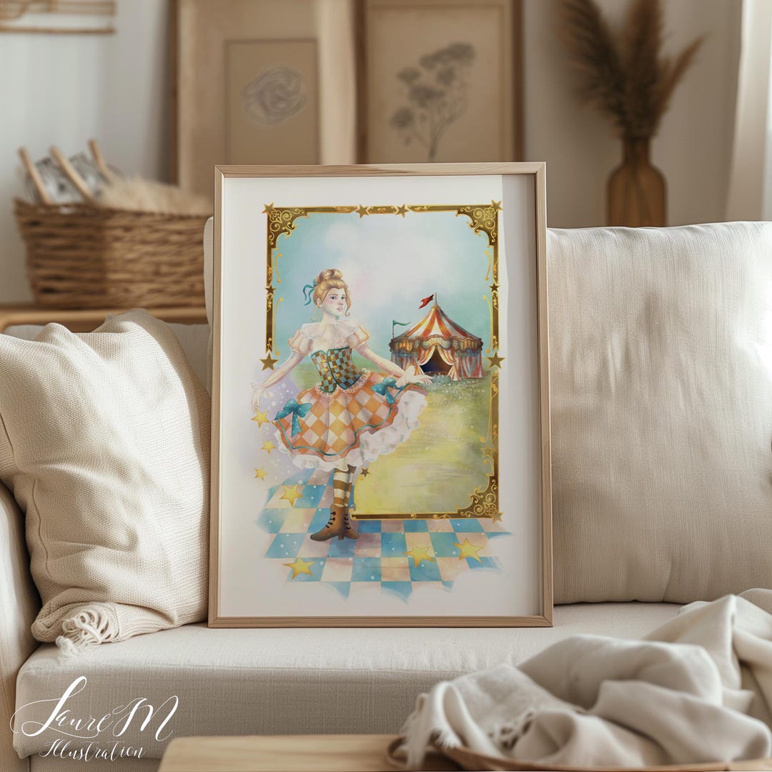 Vintage Circus Character Wall Art - Victorian Decor - 5 Sizes - Instant ...