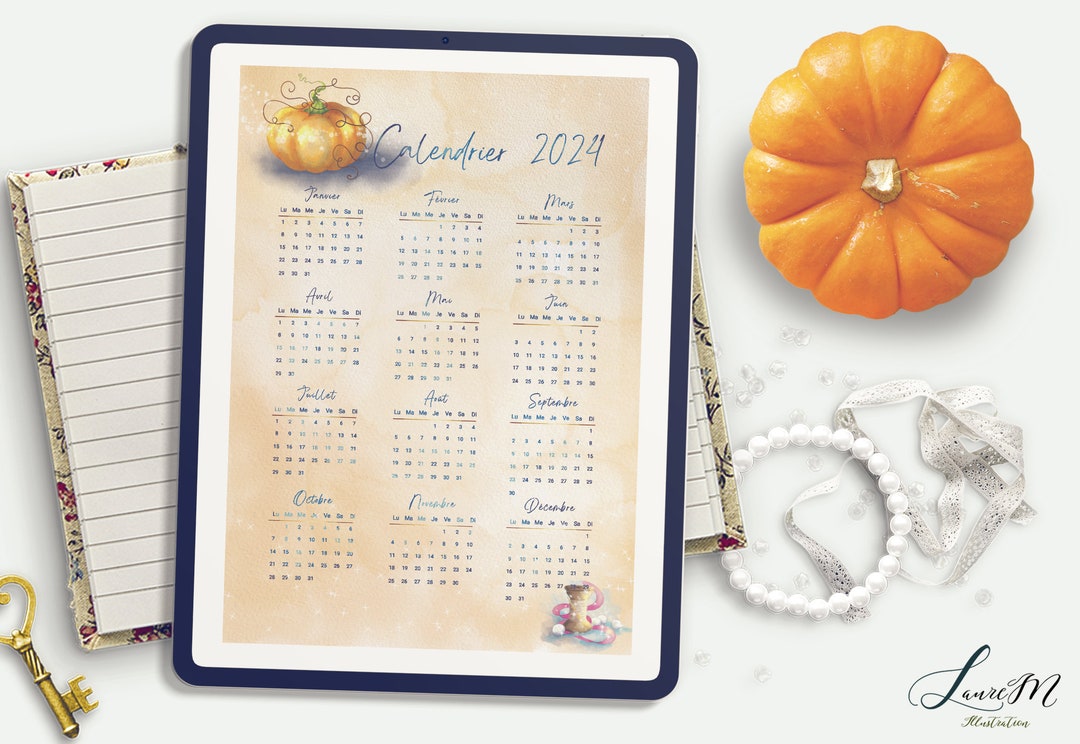 French Digital Calendar 2024 PDF File for Goodnotes - Etsy