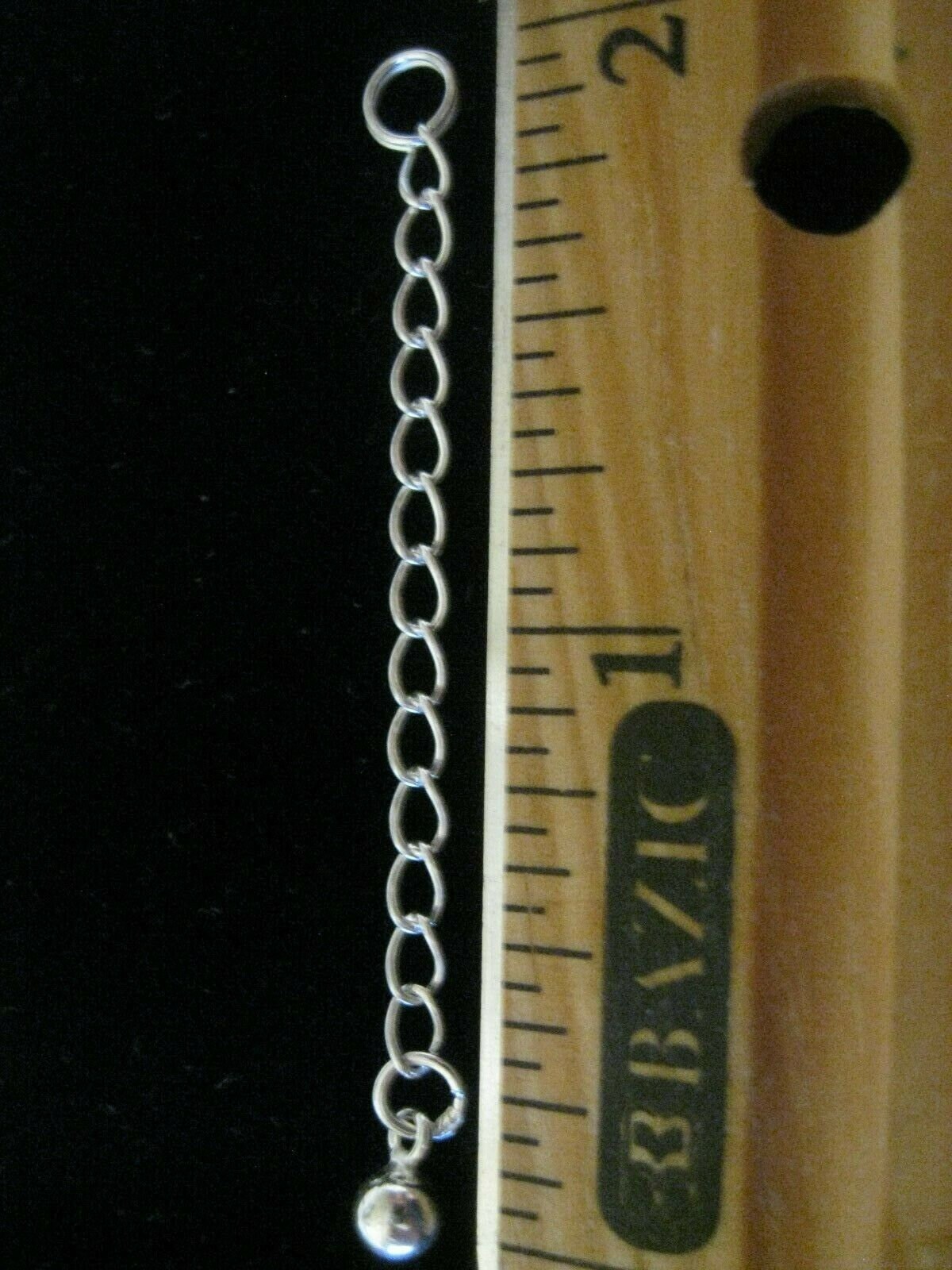 Extensor de 2 925 extensión de pulsera / collar de plata de ley BALL On ...