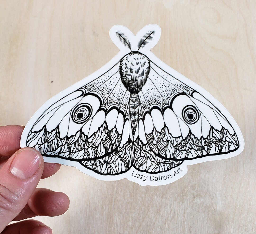 Mountain Moth Vinyl Sticker - Etsy