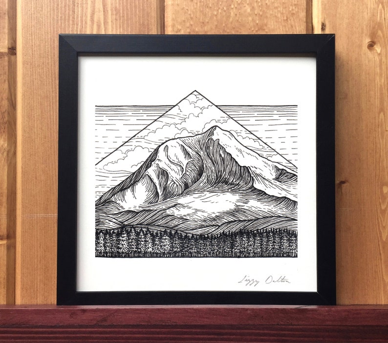 Mount Adams Giclee Print Washington, Pacific Northwest, Mountain ...