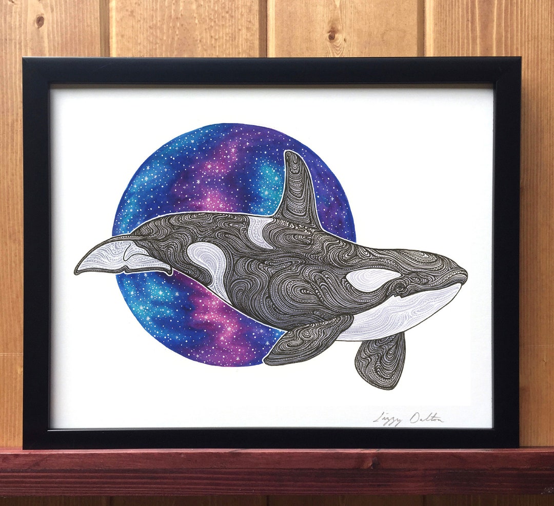 Cosmic Orca Giclee Print Galaxy Space Whale - Etsy