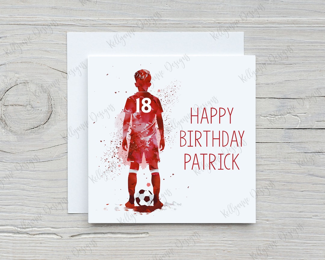 Personalised Football Birthday Card, Football Card, Age Card, Cards for ...