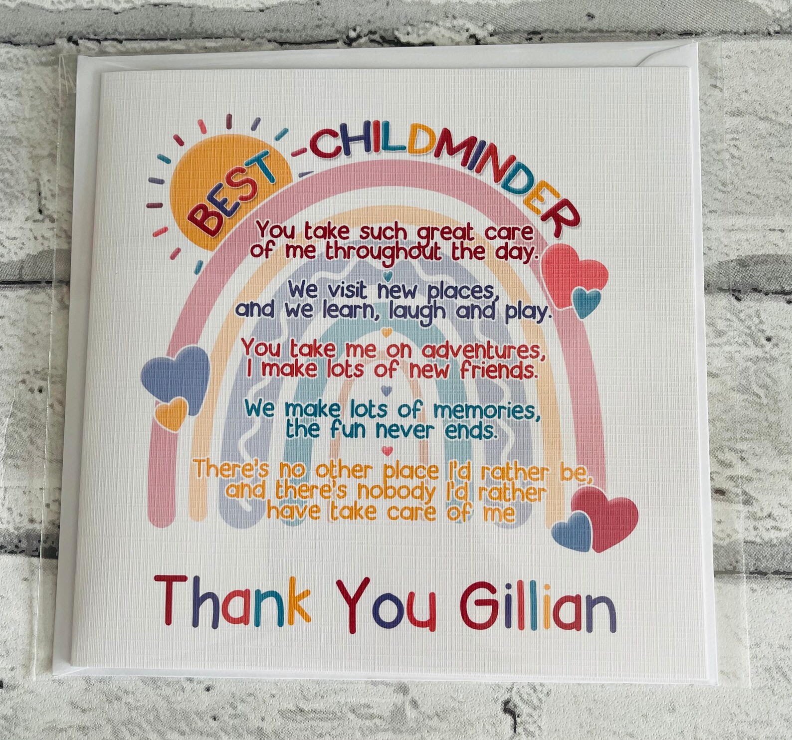 Best Childminder Card Thank You Childminder Card - Etsy UK
