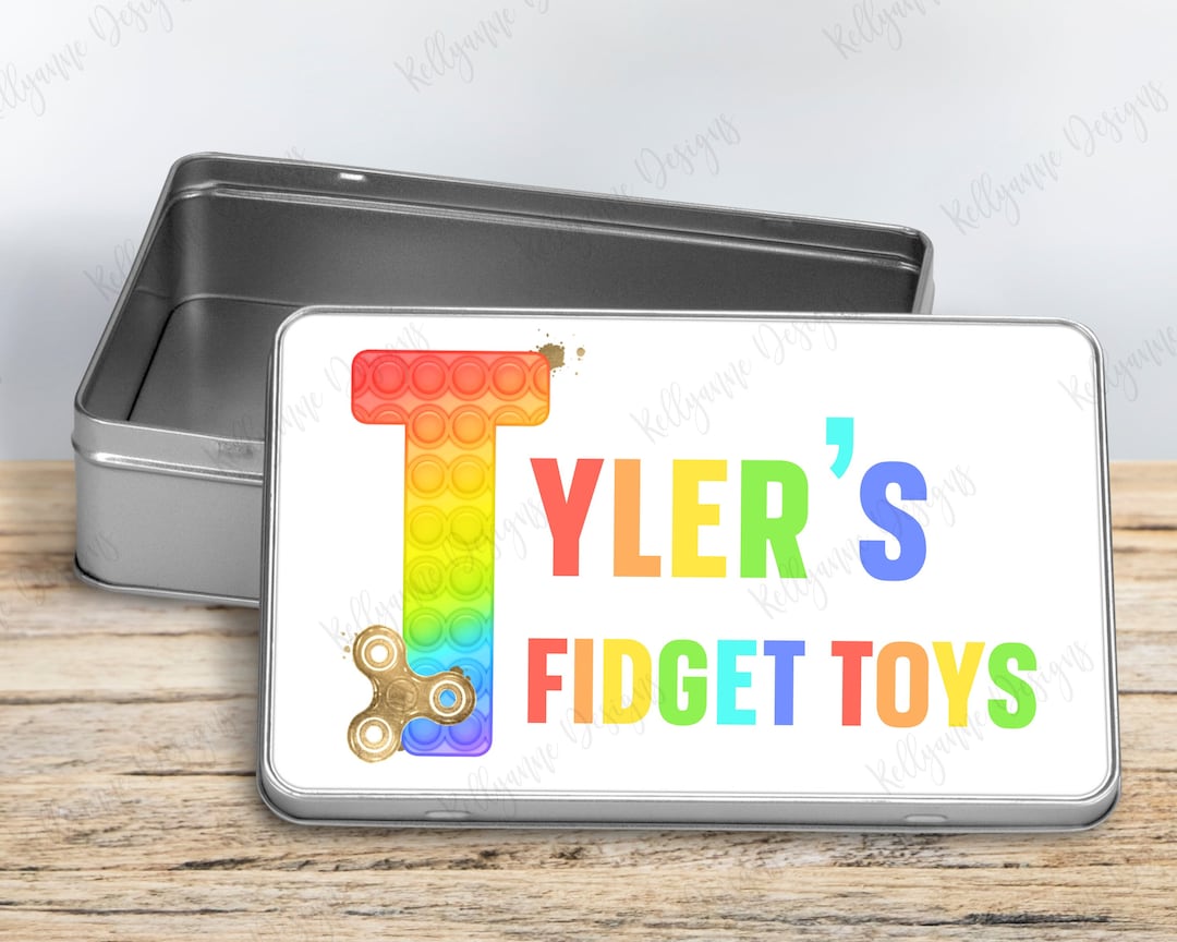 Personalised Fidget Toys Storage Tin: Sensory Toy Gift - Etsy