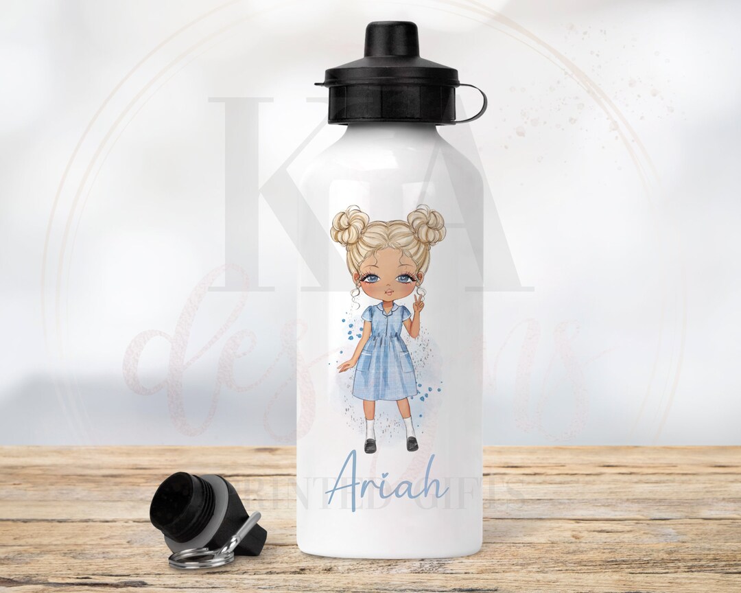 Girls Water Bottle, Girls School Uniform, Personalised Bottle, School ...