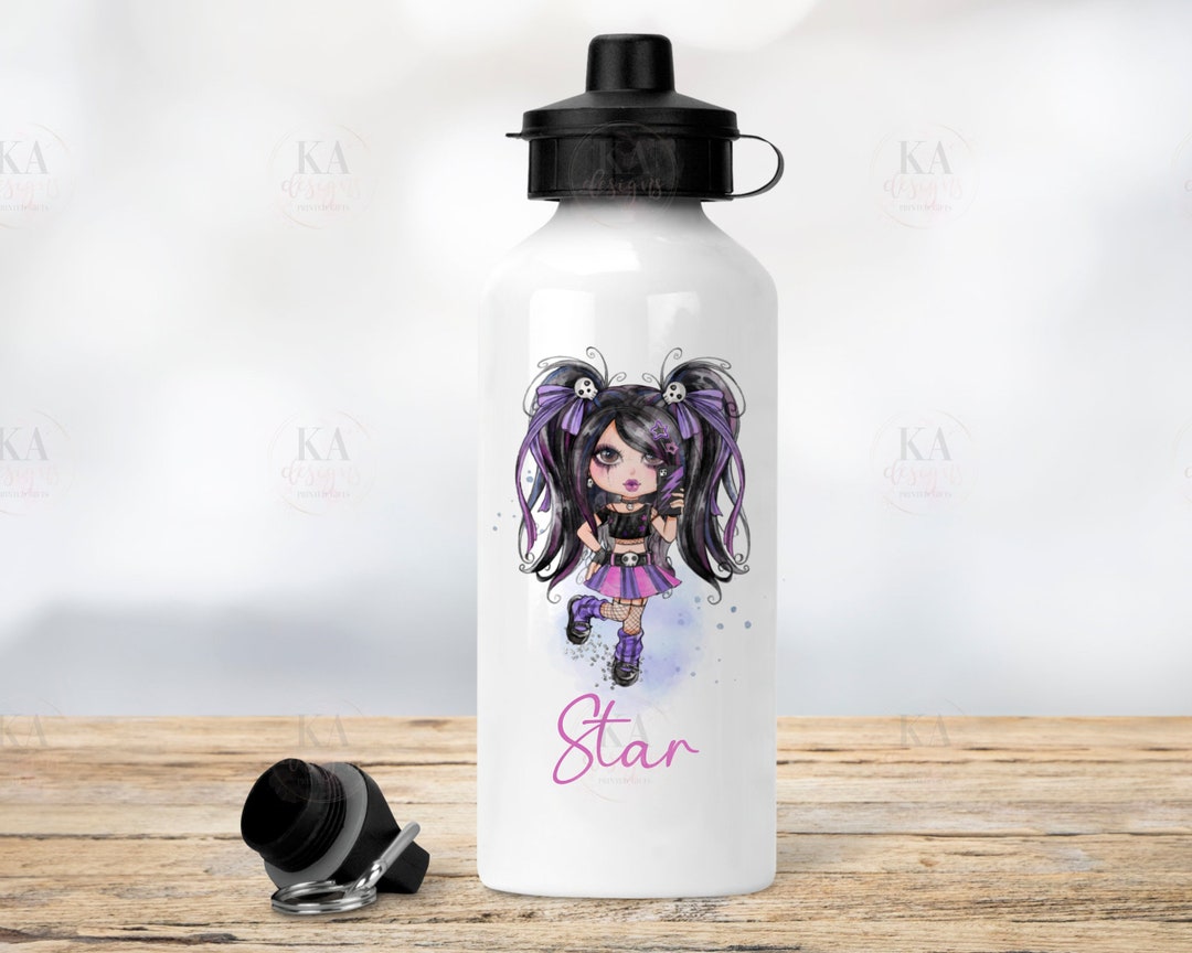 Girls Water Bottle, School Water Bottle, Personalised Bottle, Gothic ...