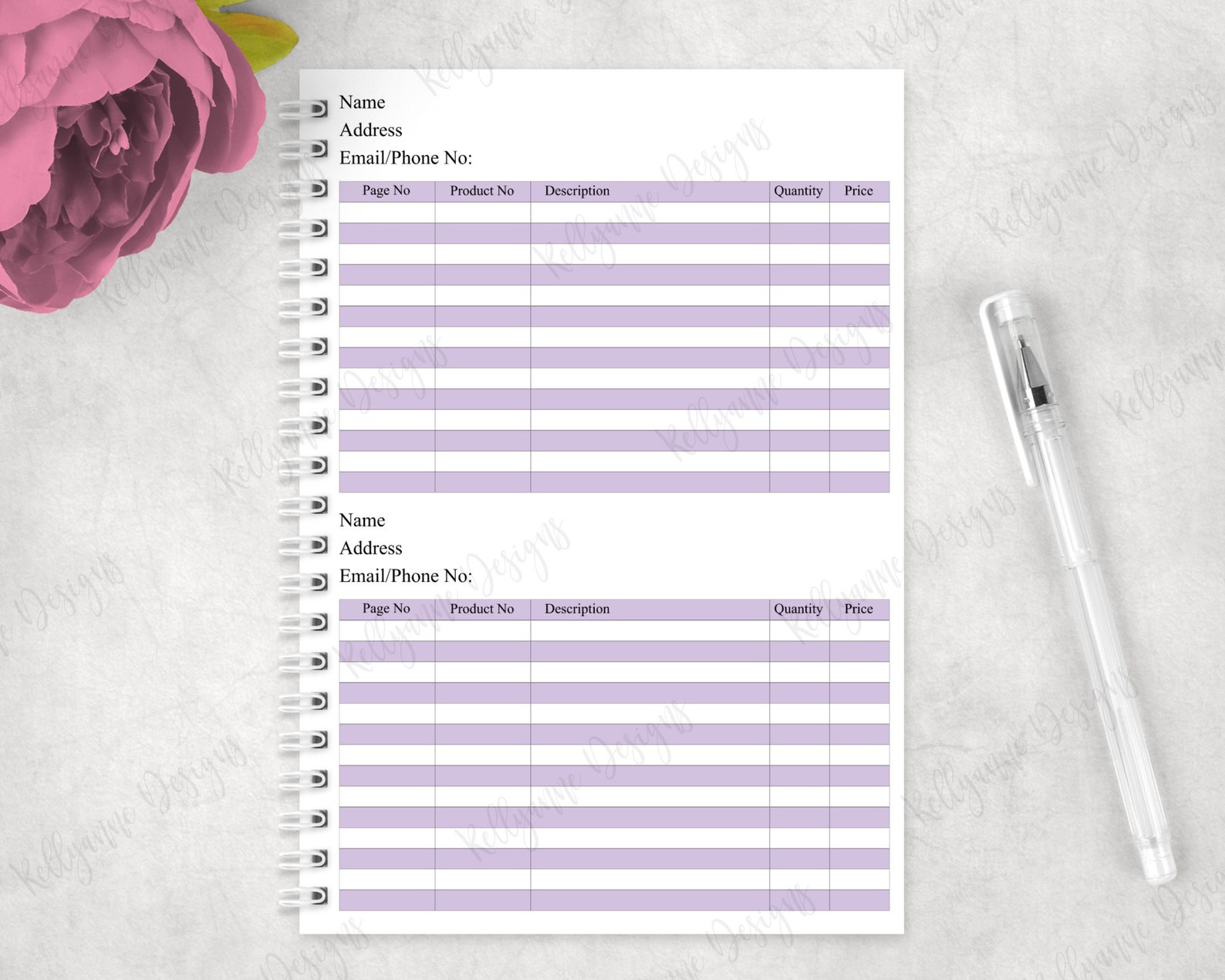 100 Page A5 Wire Bound Business Order Book Small Business - Etsy UK