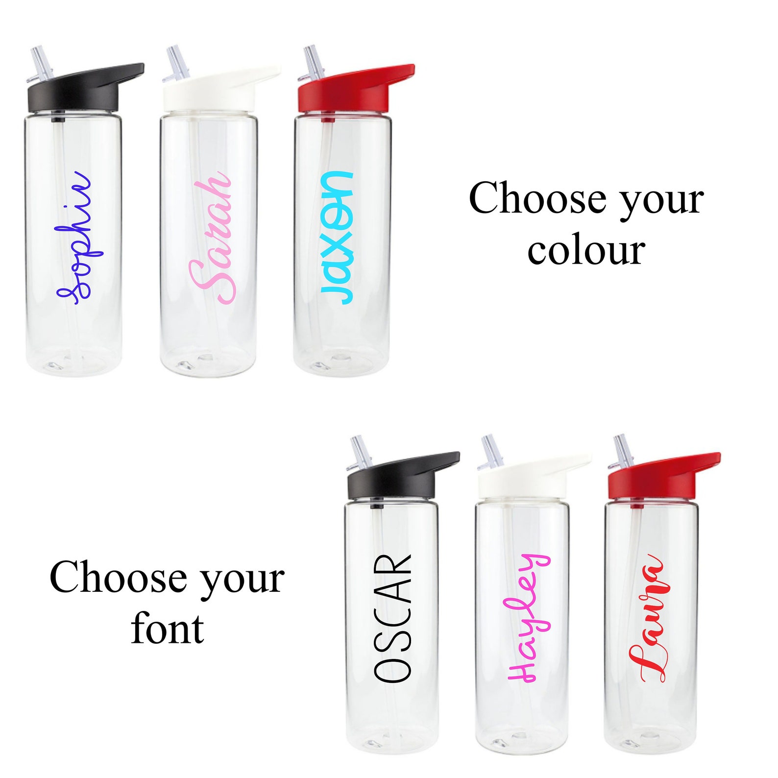 Personalised Water Bottle Vinyl Name Sticker Vinyl Decal - Etsy UK