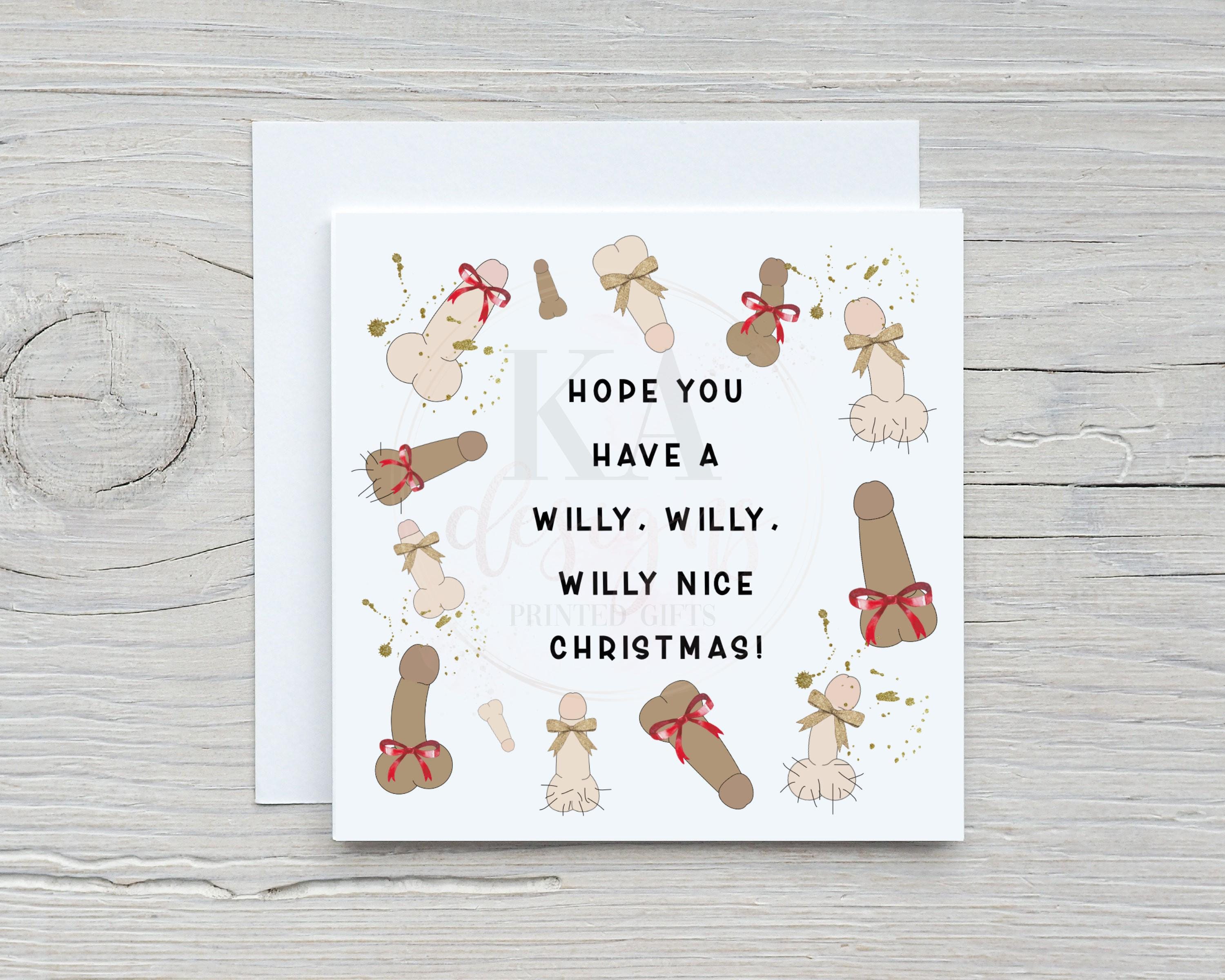 Rude Christmas Card, Willy Nice Christmas, Funny Christmas Card, Adult ...