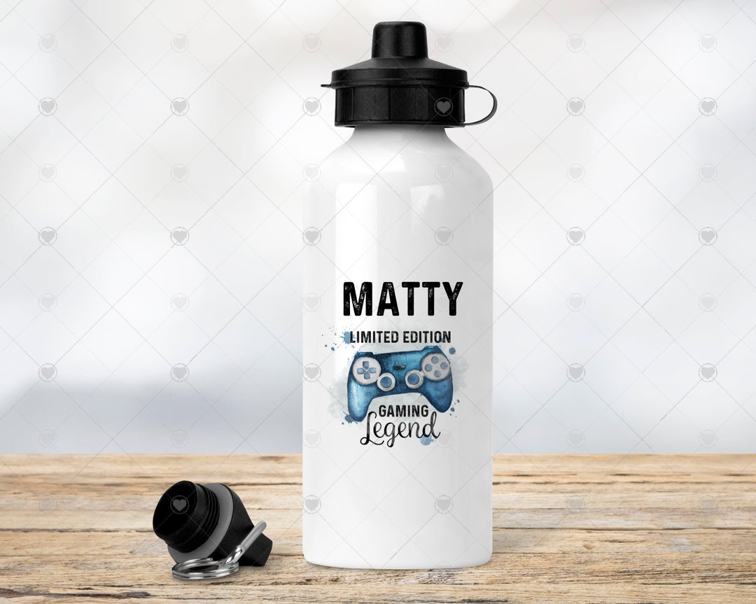 Personalised Gamer Water Bottle: Aluminum Sports Flask - Etsy