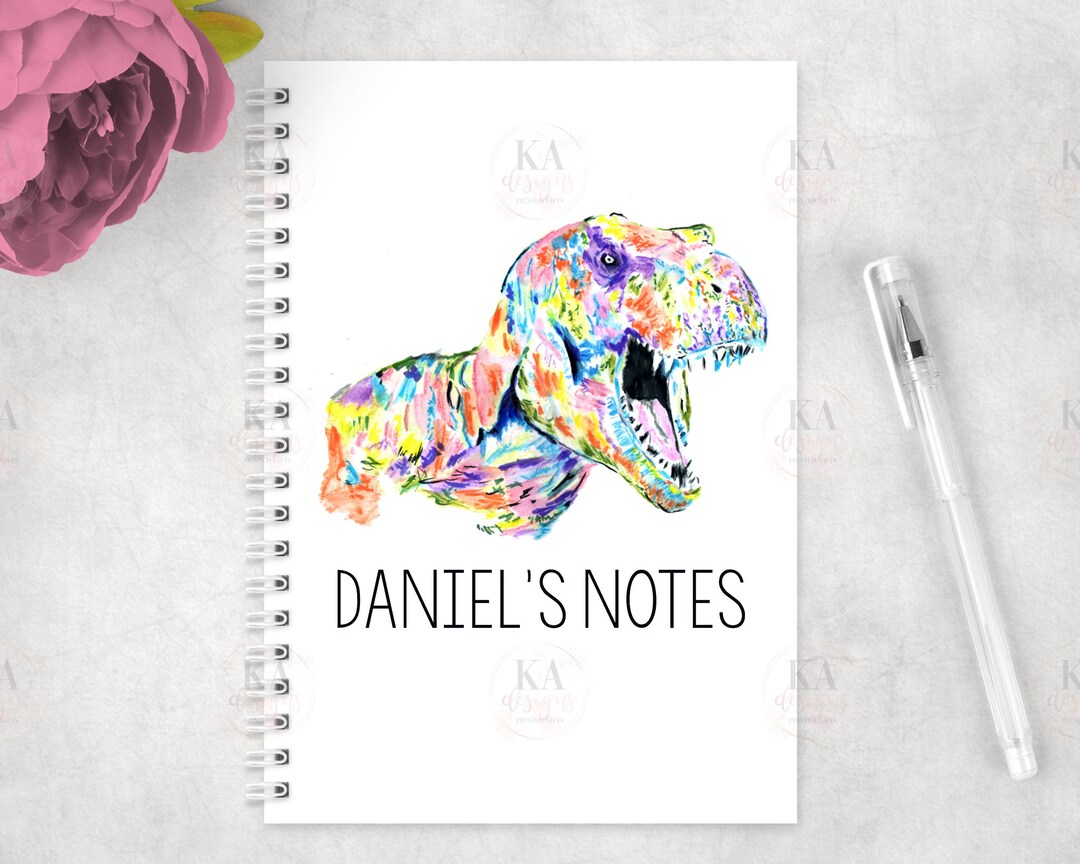Personalised Dinosaur Notebook: A5 Spiral Journal - Etsy