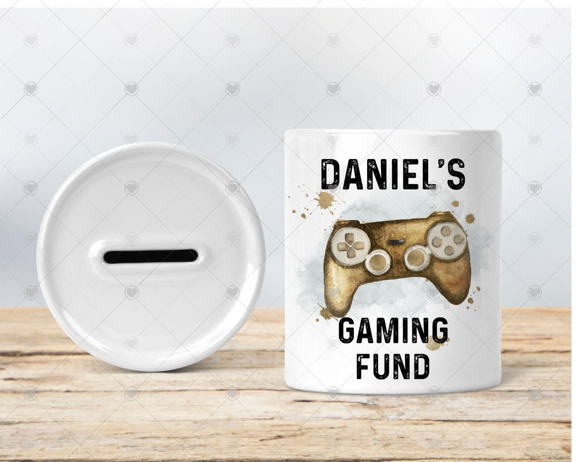 Personalised Gaming Fund Ceramic Money Box Gamer Gift | Etsy