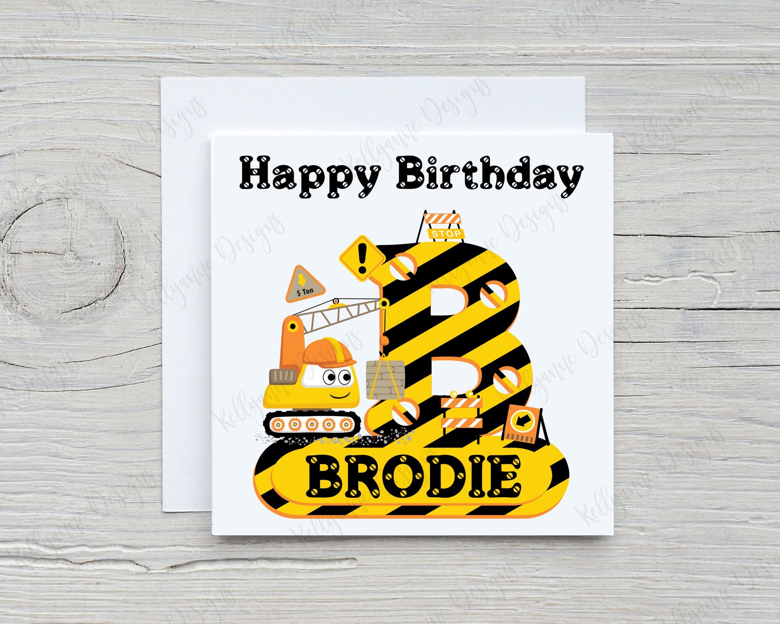 Digger Birthday Card Construction Card JCB Birthday Card - Etsy UK