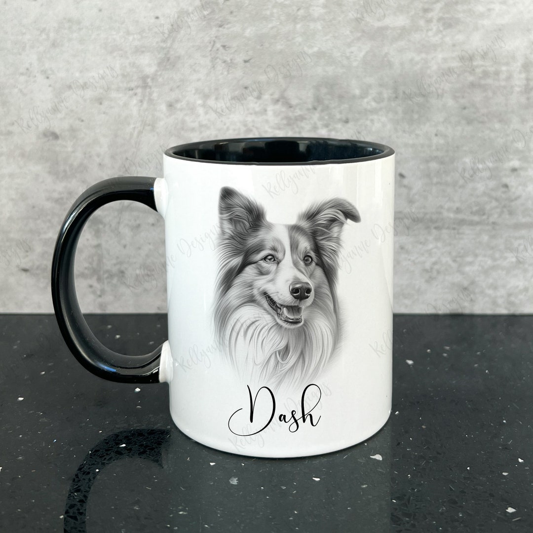 Shetland Sheep Dog Mug, Cute Ceramic Cup, Shetland Sheep Dog Lover Gift ...