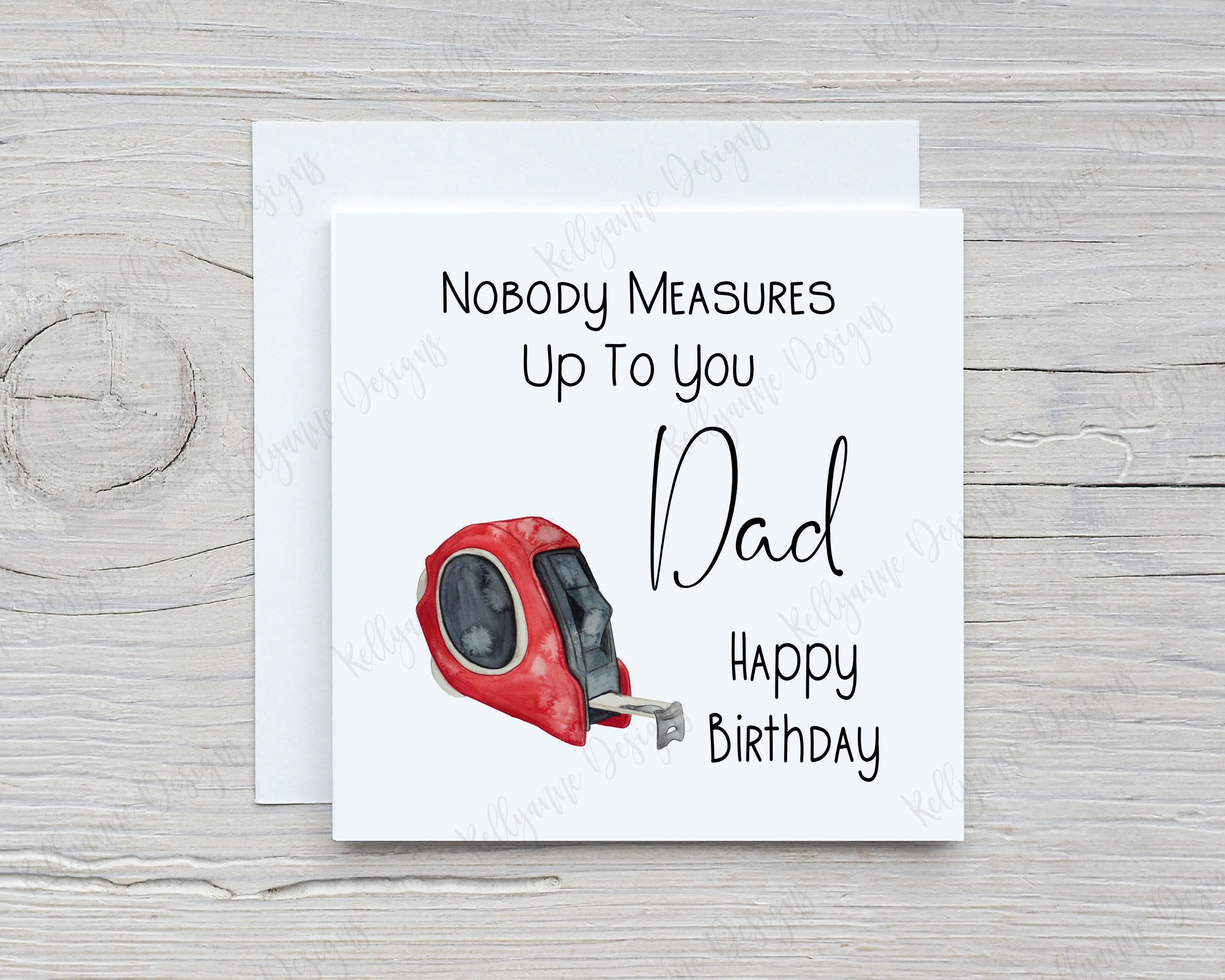 Dad Birthday Card Nobody Measures Up To You Personalised | Etsy