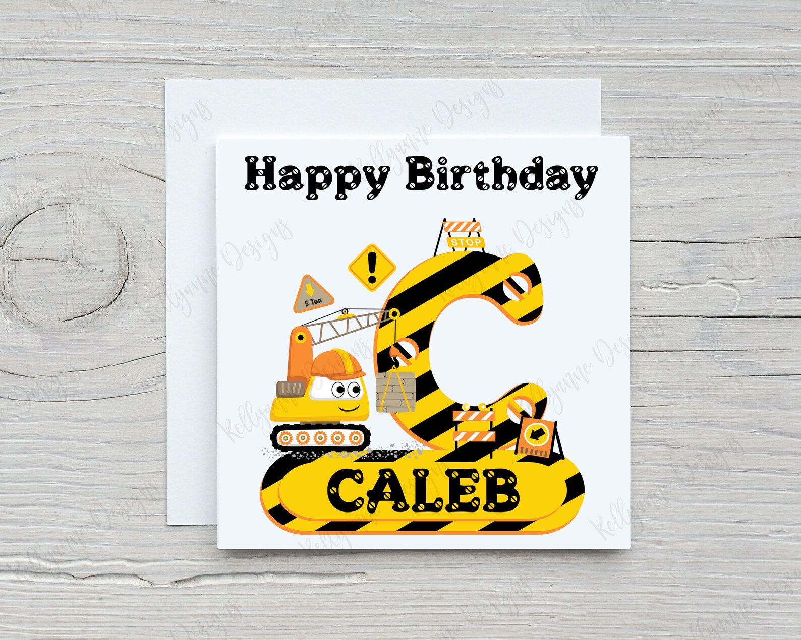 Digger Birthday Card Construction Card JCB Birthday Card - Etsy UK