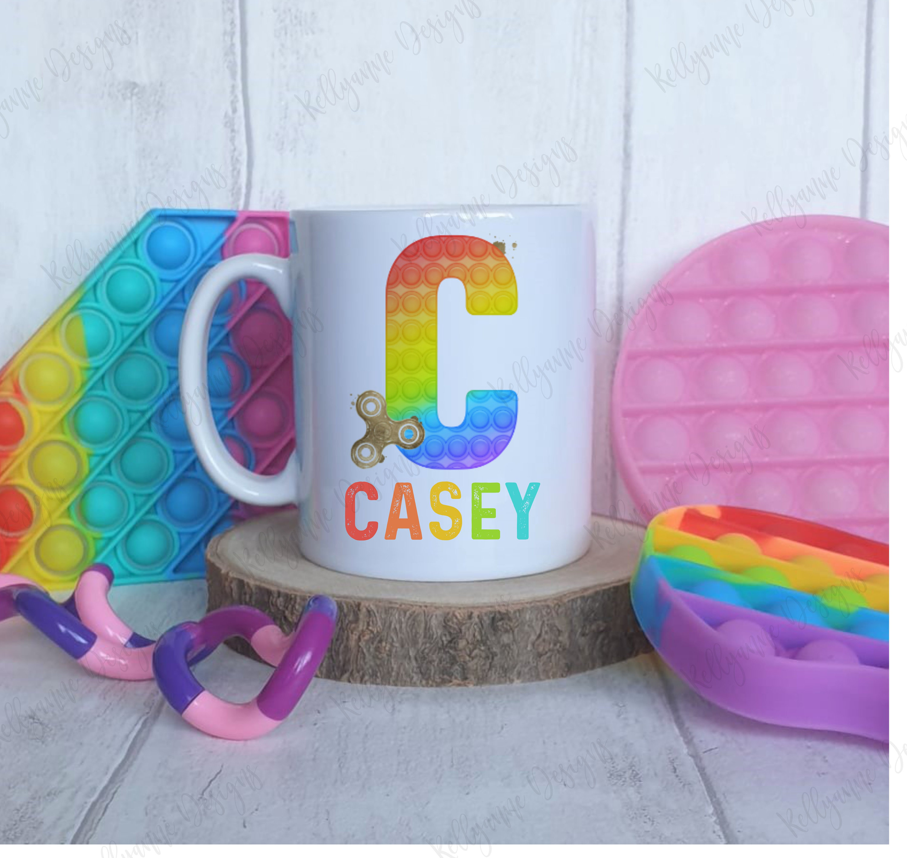 Personalised Fidget Pop It Mug Alphabet Pop It Toy Fidget - Etsy UK